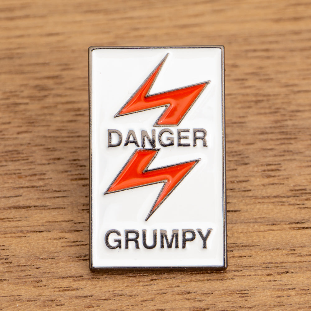 Danger - Grumpy, Enamel Pin Badge 25mm – Pixel Shack Limited