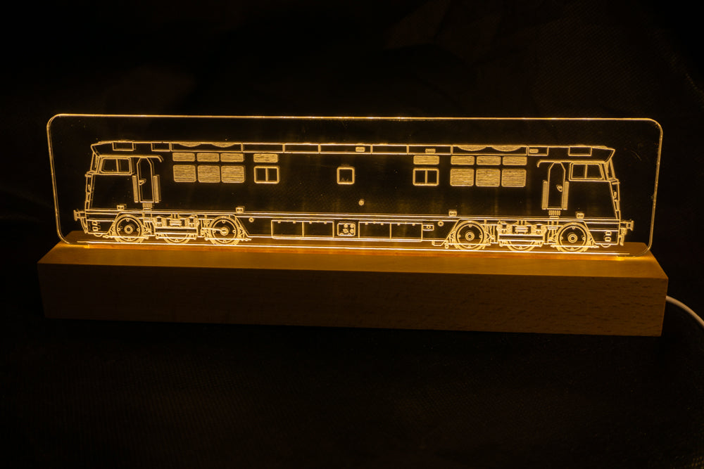 Diesel Loco Night Light (Side Elevation View) – Pixel Shack Store