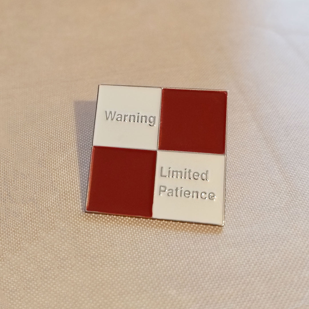 Limited Patience Soft Enamel Pin Badge 25mm – Pixel Shack Limited