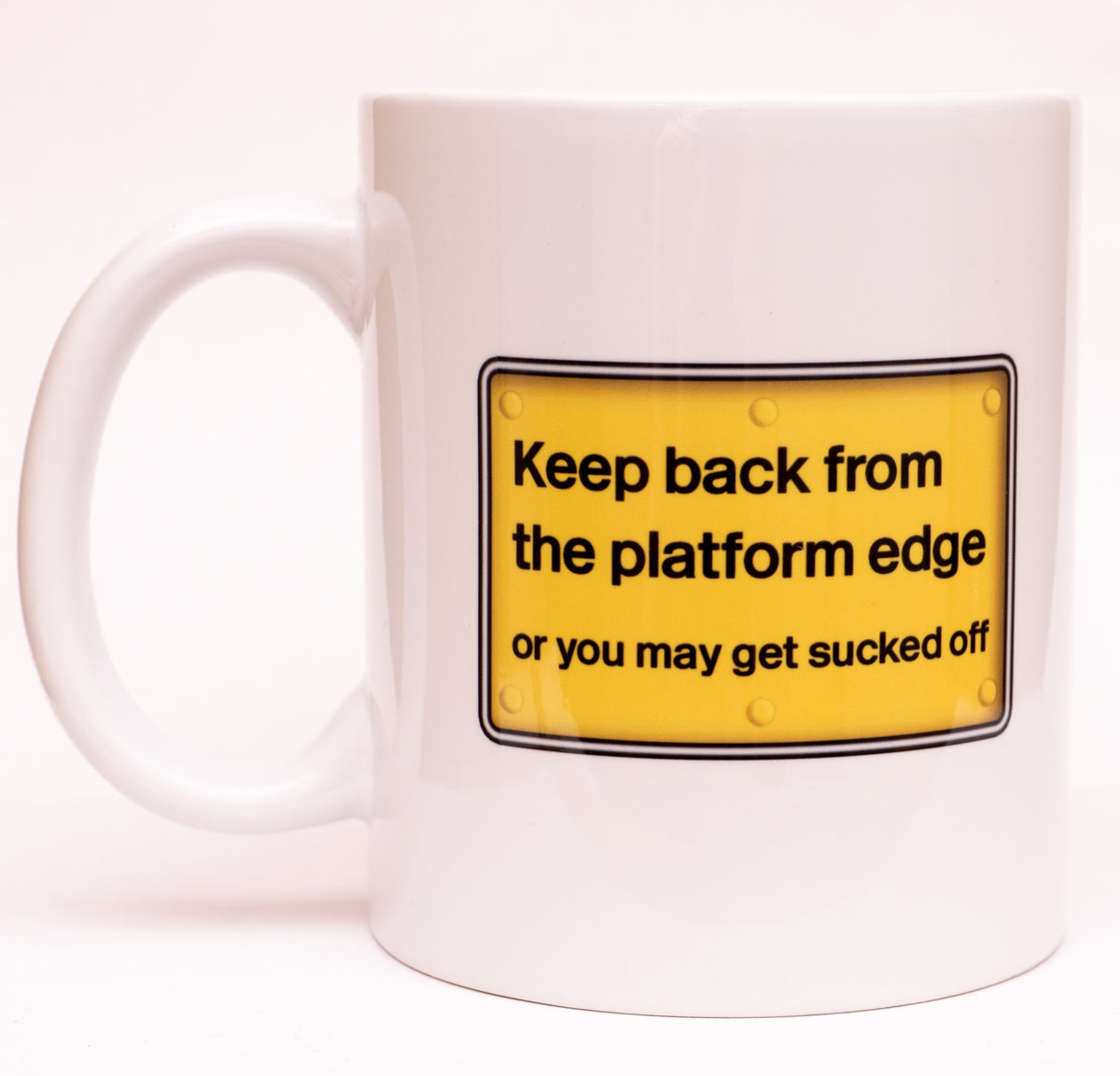 Cranks - 'Keep back from the platform edge' Mug – Pixel Shack Limited